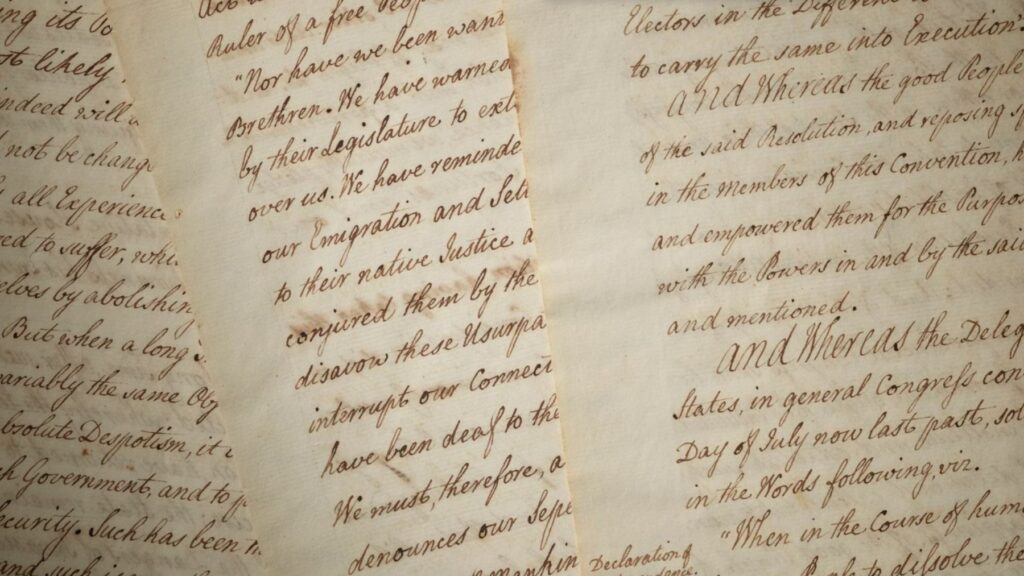 A law book purchase turns out to be a manuscript of the Declaration of ...