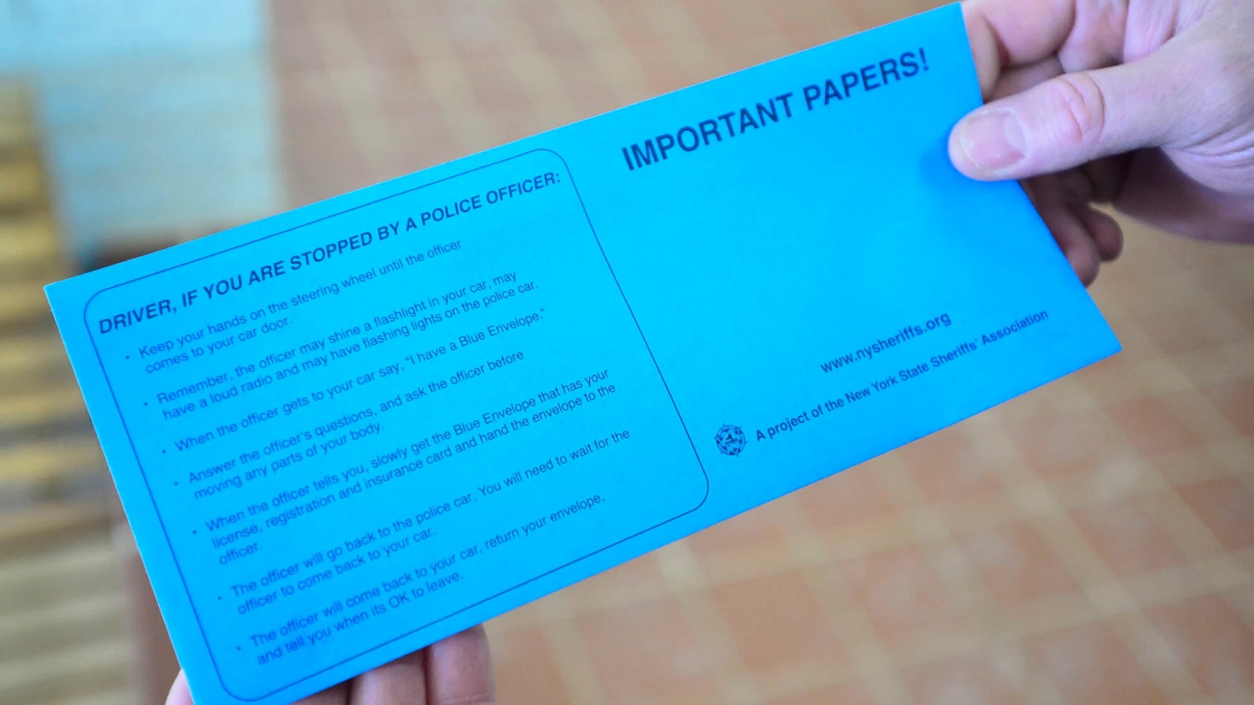 It's official - the mysterious blue envelope are arriving at the DMV ...