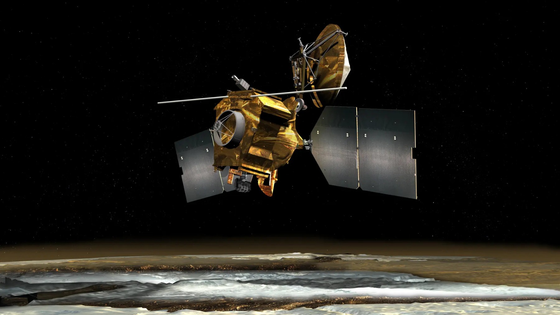 It's official - the Mars Reconnaissance Orbiter has identified an anomaly beneath the south pole ...