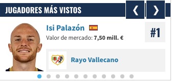 Isi se vuelve el jugador más visto de Transfermarkt